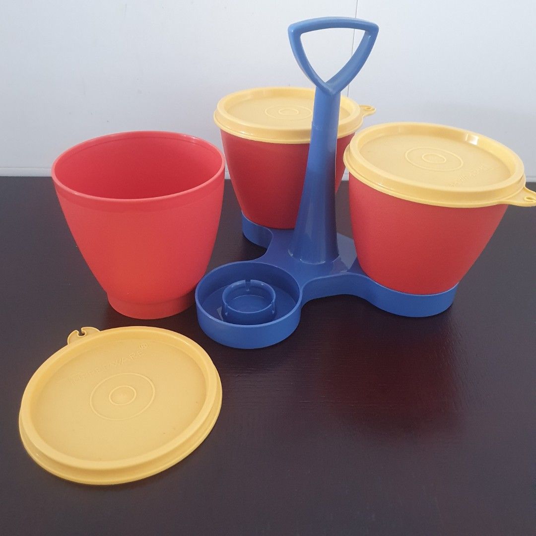 Tupperware Condiment Canister Set, Furniture & Home Living, Kitchenware ...
