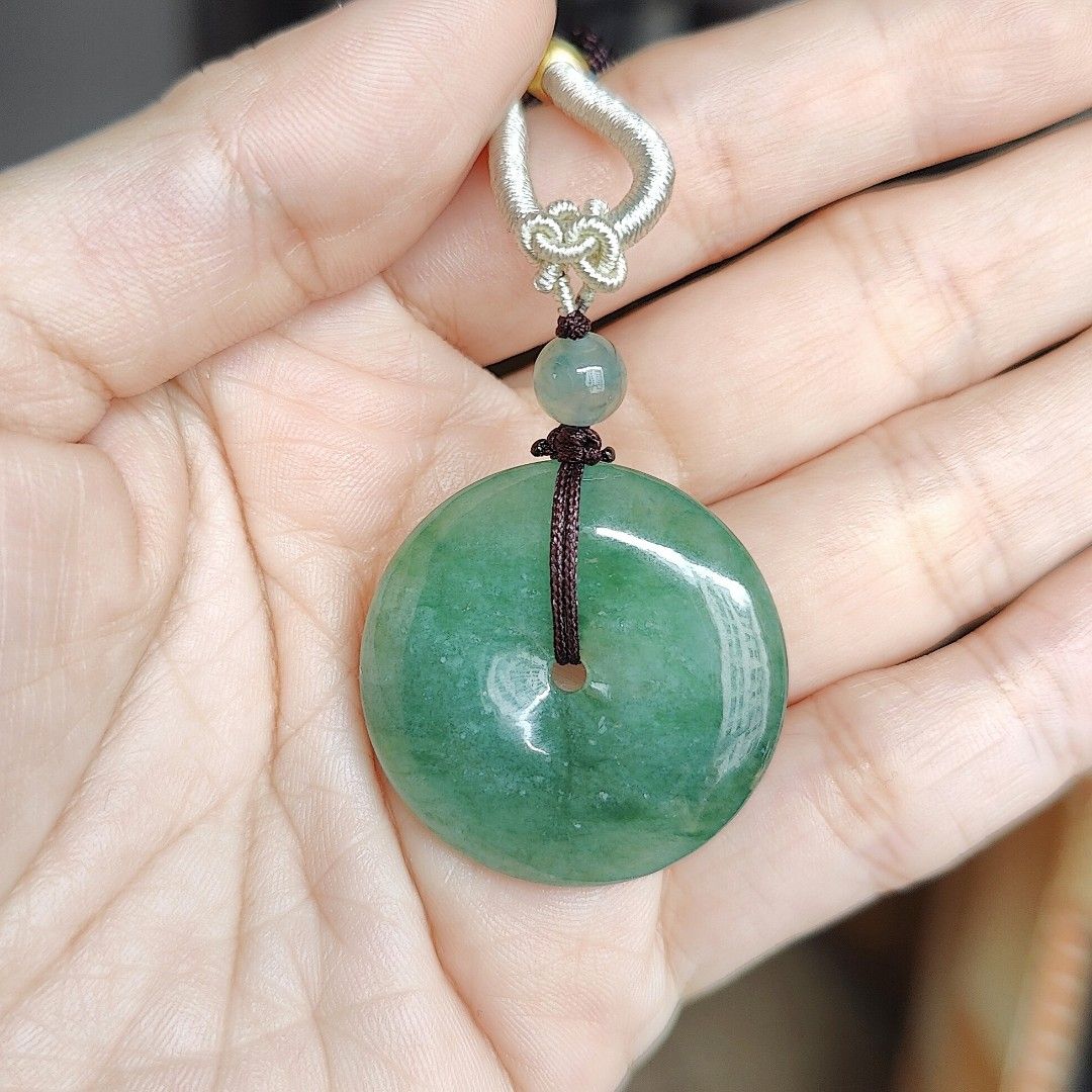 Type A Burmese Jade Jadeite Ping An Kou Donut, Women's Fashion, Jewelry ...