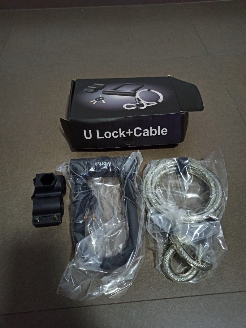 U Lock with chain, Furniture & Home Living, Security & Locks, Locks ...