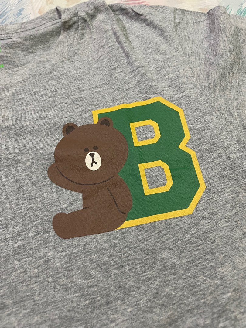 UNIQLO LINE FRIENDS GRAY SHIRT (S), Men's Fashion, Tops & Sets, Tshirts ...