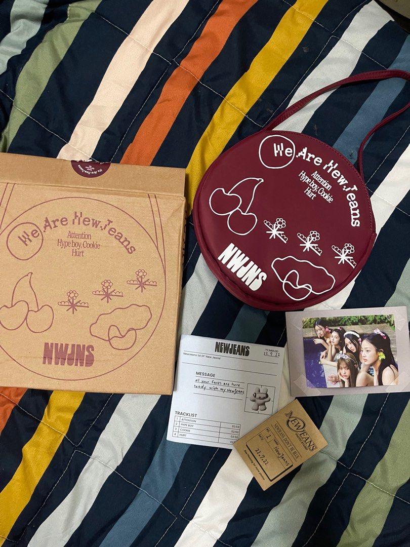 [UNSEALED] Newjeans 1st Ep Album New Jeans Limited Edition Bag - MAROON ...
