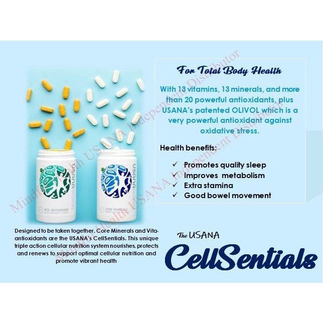 Usana Cellsentials set 基本细胞营养素, Health & Nutrition, Health Supplements ...