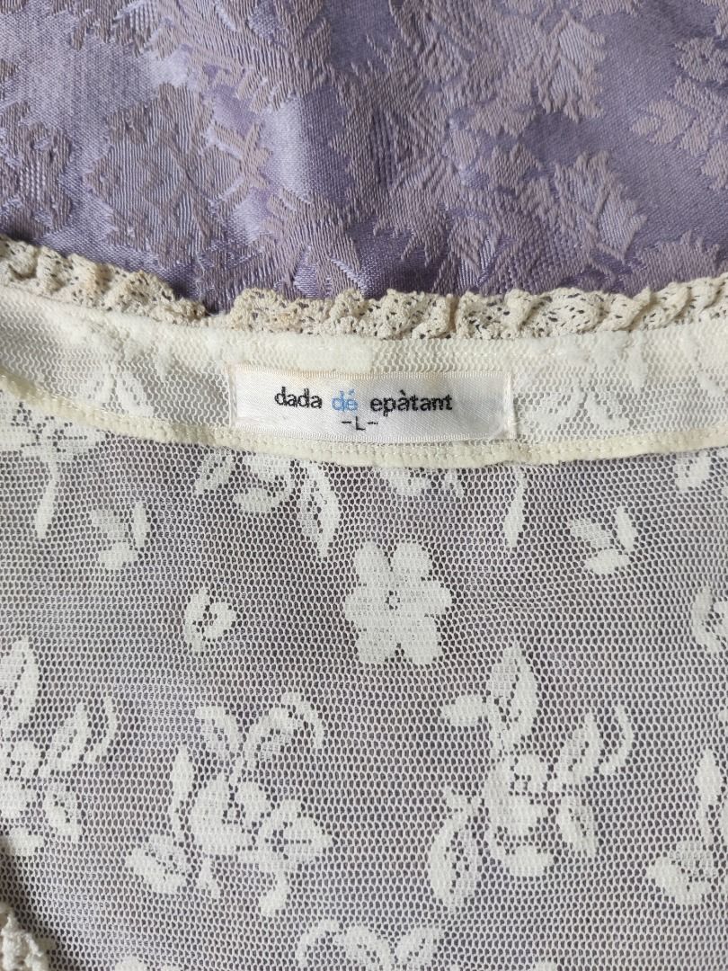 Vintage Dainty Sheer Floral Lace Button Down Long-sleeved Blouse | 90s ...