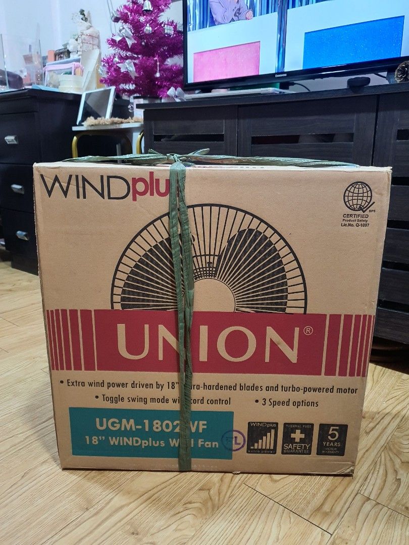Electric Fan Wall Fan Union Wind Plus 18", Furniture & Home Living ...