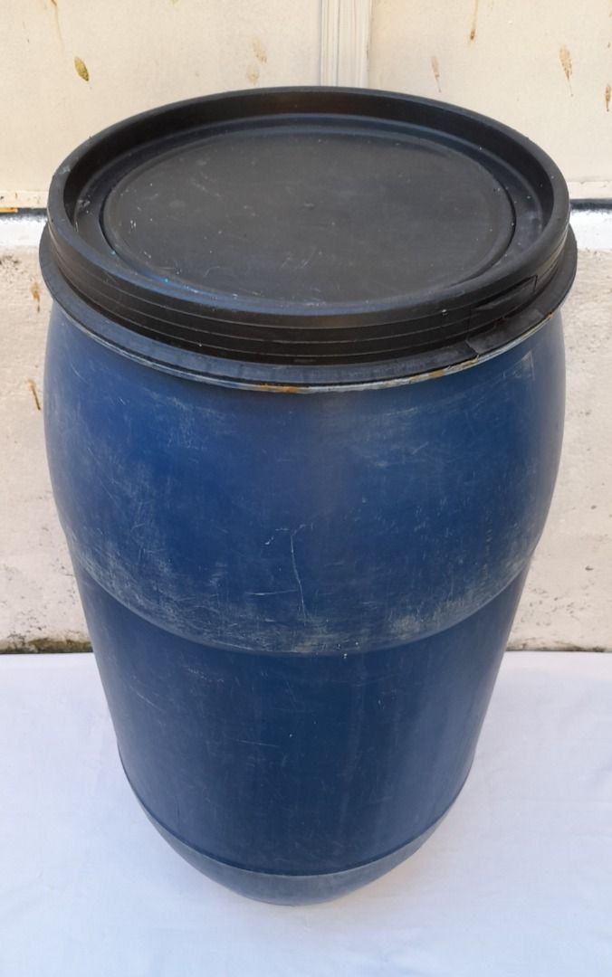 HEAVY DUTY PLASTIC CONTAINER DRUM 160 LITERS, Furniture & Home Living ...