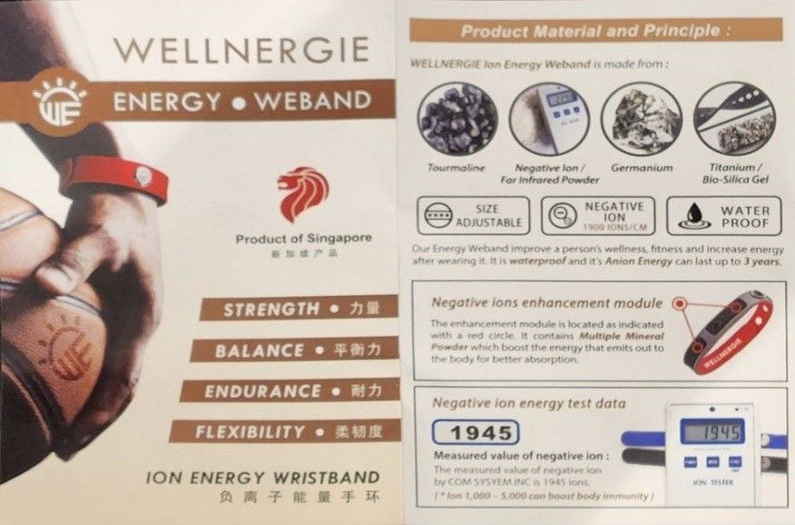Wellnergie energy weband, Health & Nutrition, Braces, Support ...