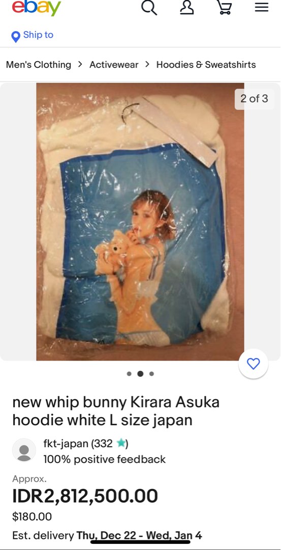 whip bunny Kirara Asuka hoodie japan adult, Fesyen Pria, Pakaian , Baju Luaran di Carousell