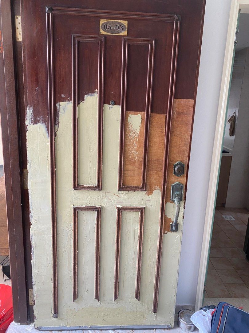 Wooden/ pvc/laminate Any type door & frame repair. Scratch touchup ...