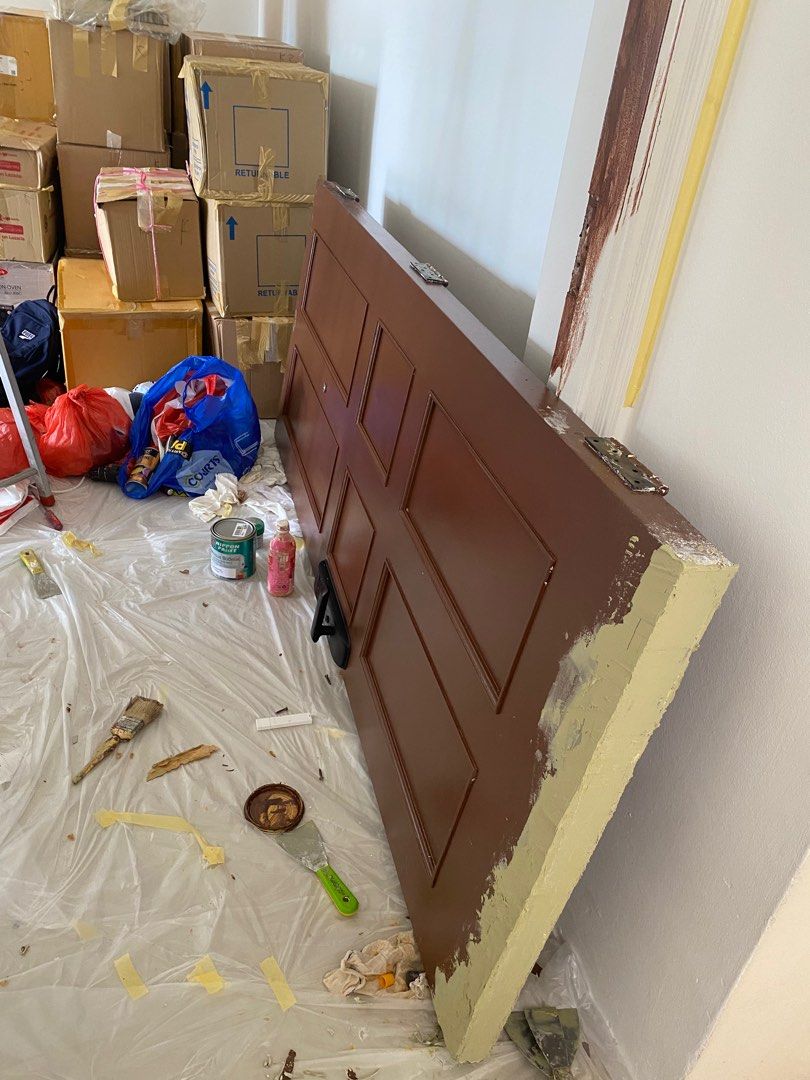 Wooden/ pvc/laminate Any type door & frame repair. Scratch touchup ...
