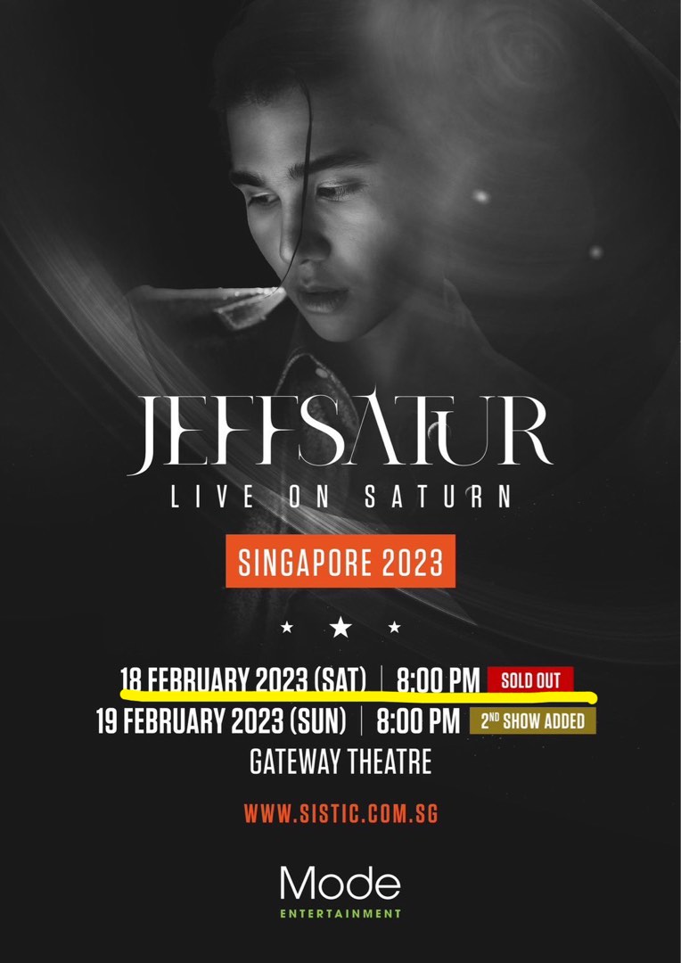 WTS: CAT 2(behind CAT1) Jeff Satur Live on Saturn Concert (18 FEB 2023 ...