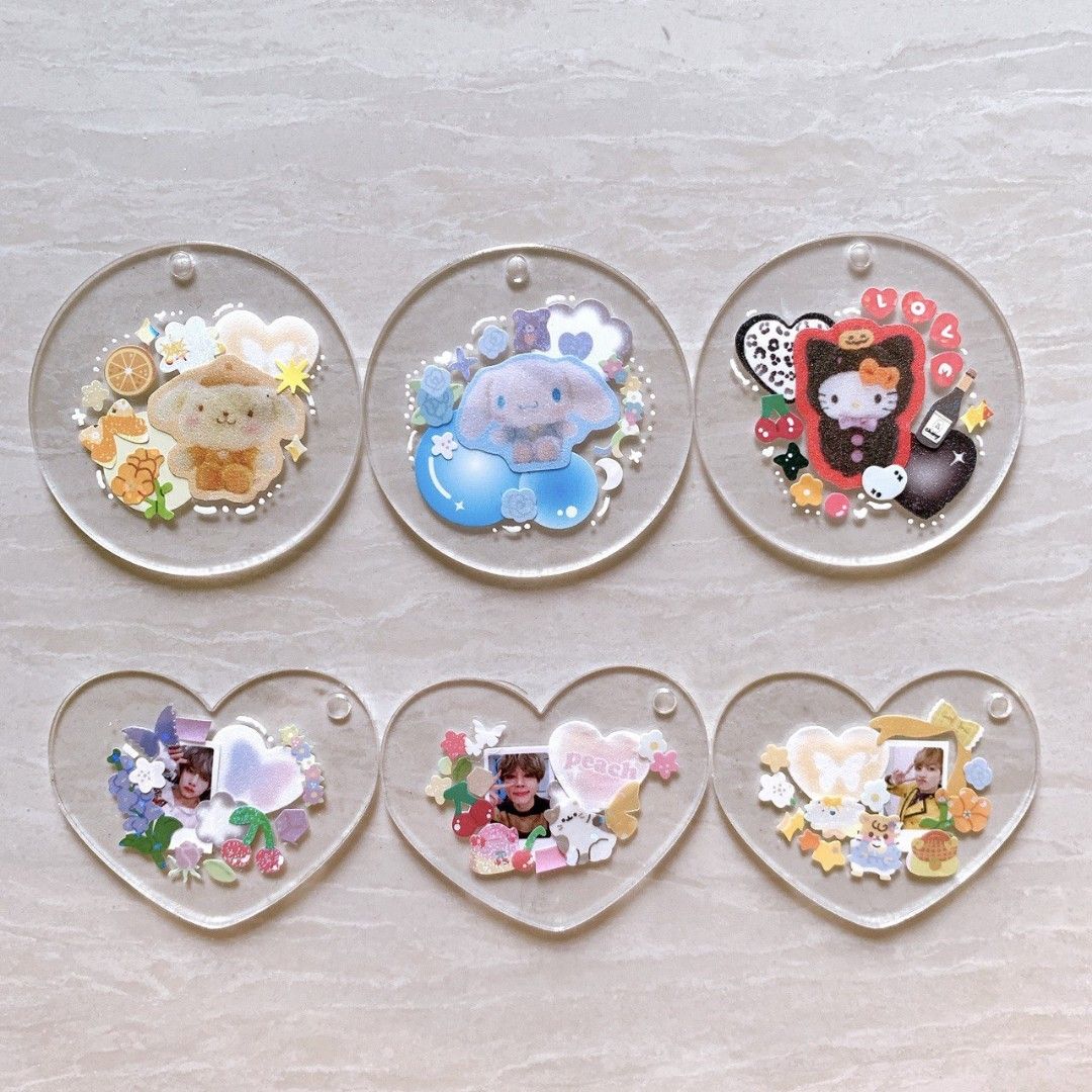 (Wts) cheap keychains keyrings decorated toploader bts exo blackpink ...