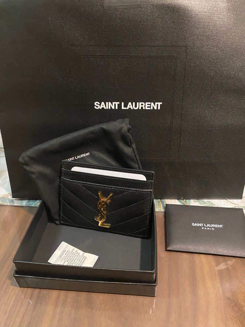 YSL card holder, Luxury, Bags & Wallets on Carousell