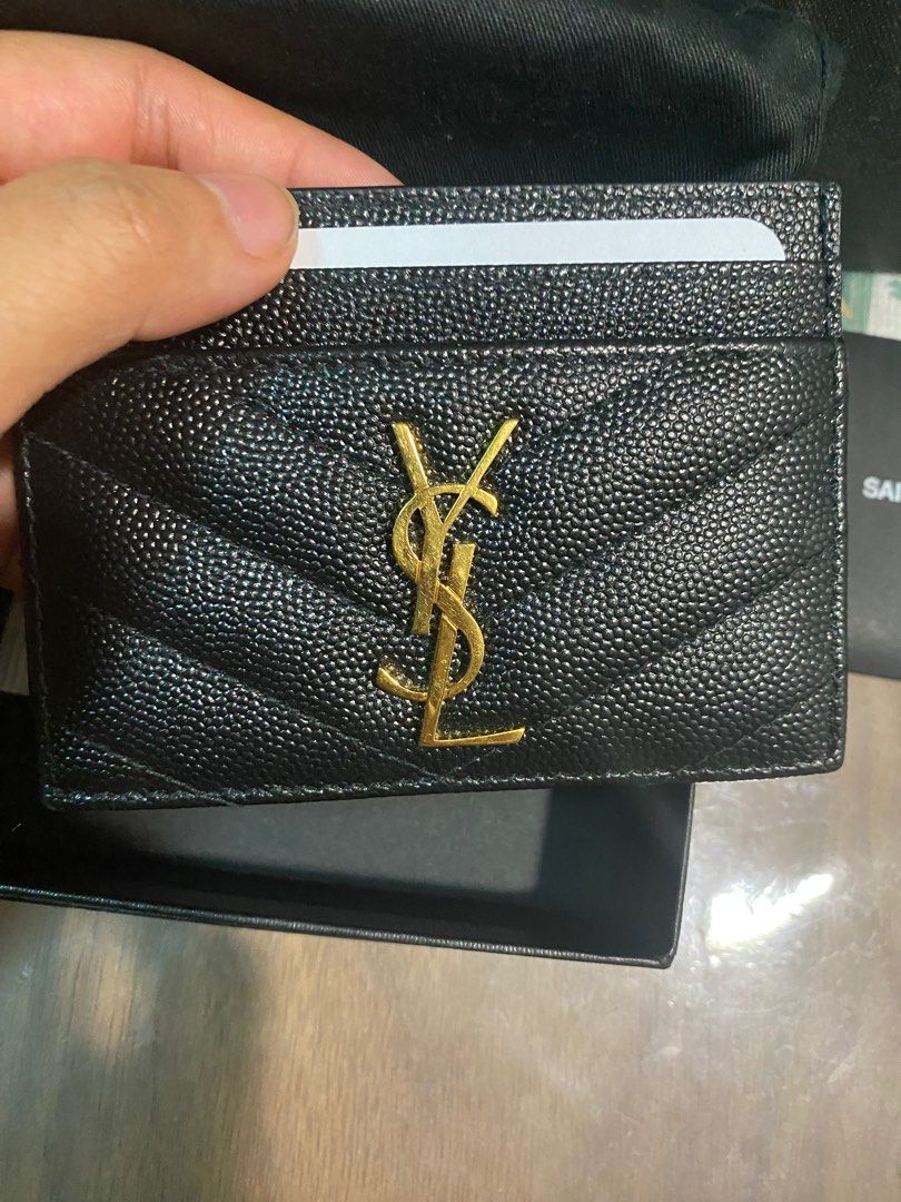 YSL card holder, Luxury, Bags & Wallets on Carousell