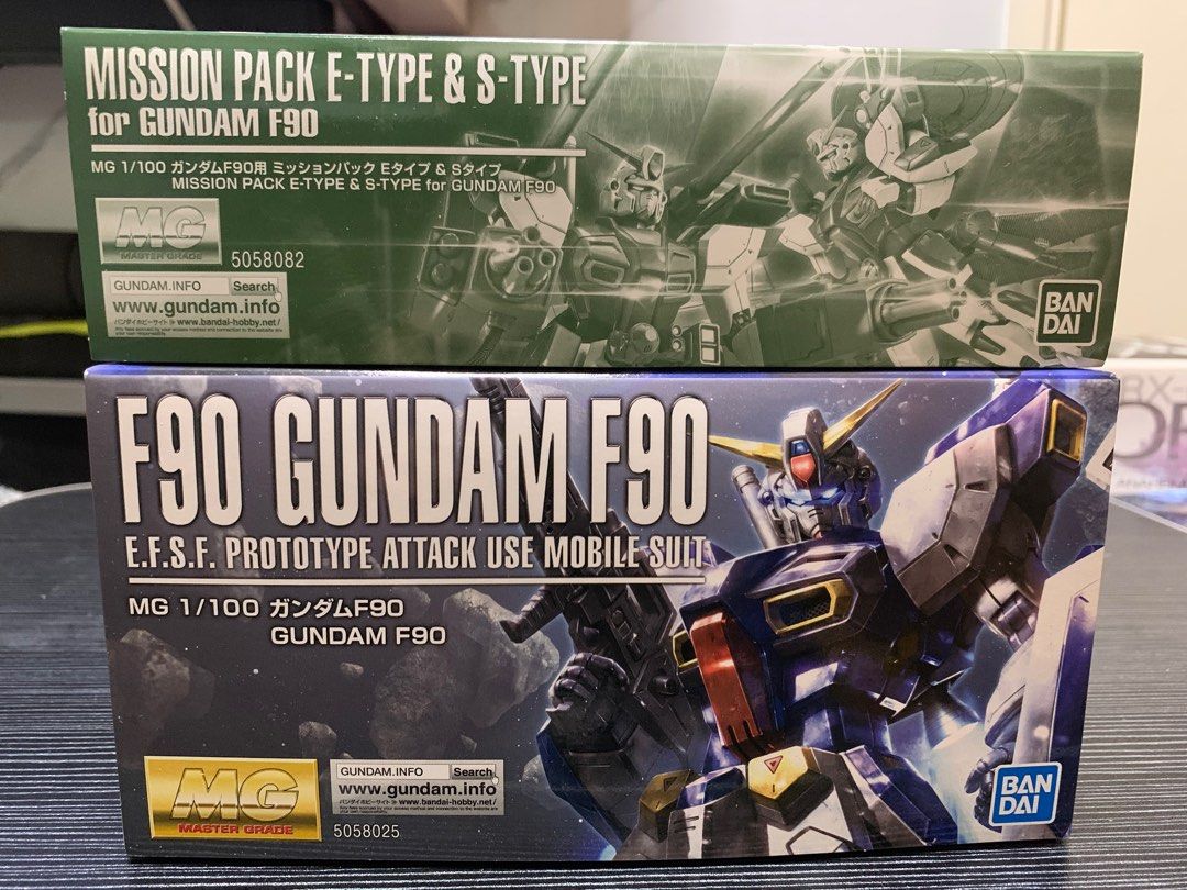 全新1/100 MG F90 GUNDAM + mission pack E- type & S-type, 興趣及遊戲, 玩具 & 遊戲類 - Carousell