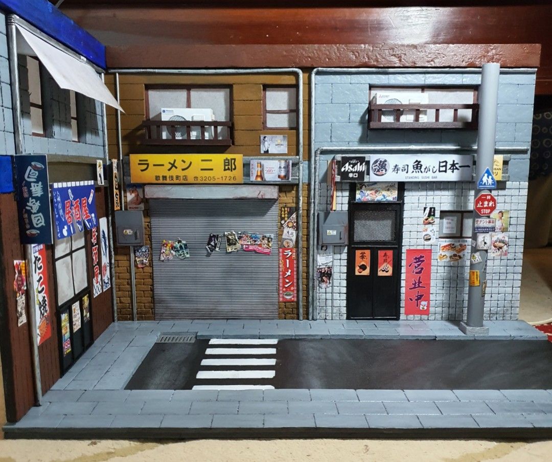 1/12 Tokyo Japan Izakaya Street Alley Diorama foraction figures like ...