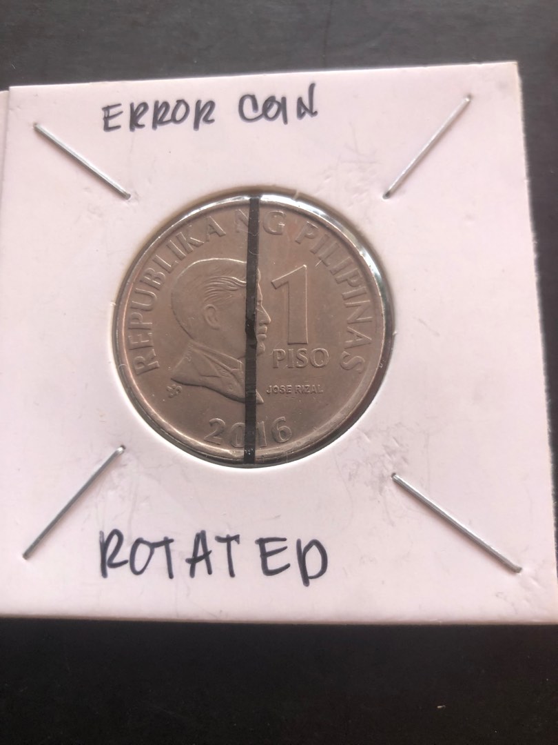 2016 1 peso rotated error coin, Hobbies & Toys, Memorabilia ...