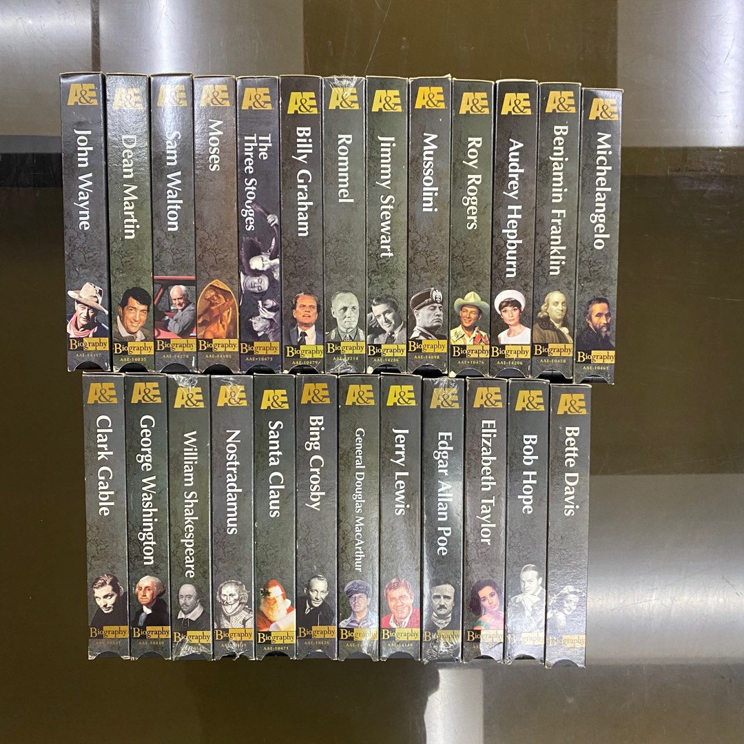 A&E Biography Vintage VHS Tapes , Hobbies & Toys, Memorabilia ...