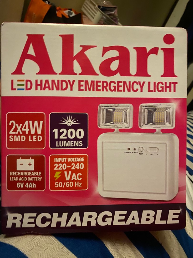 Akari Led Handy Emergency Light, Furniture & Home Living, Lighting ...