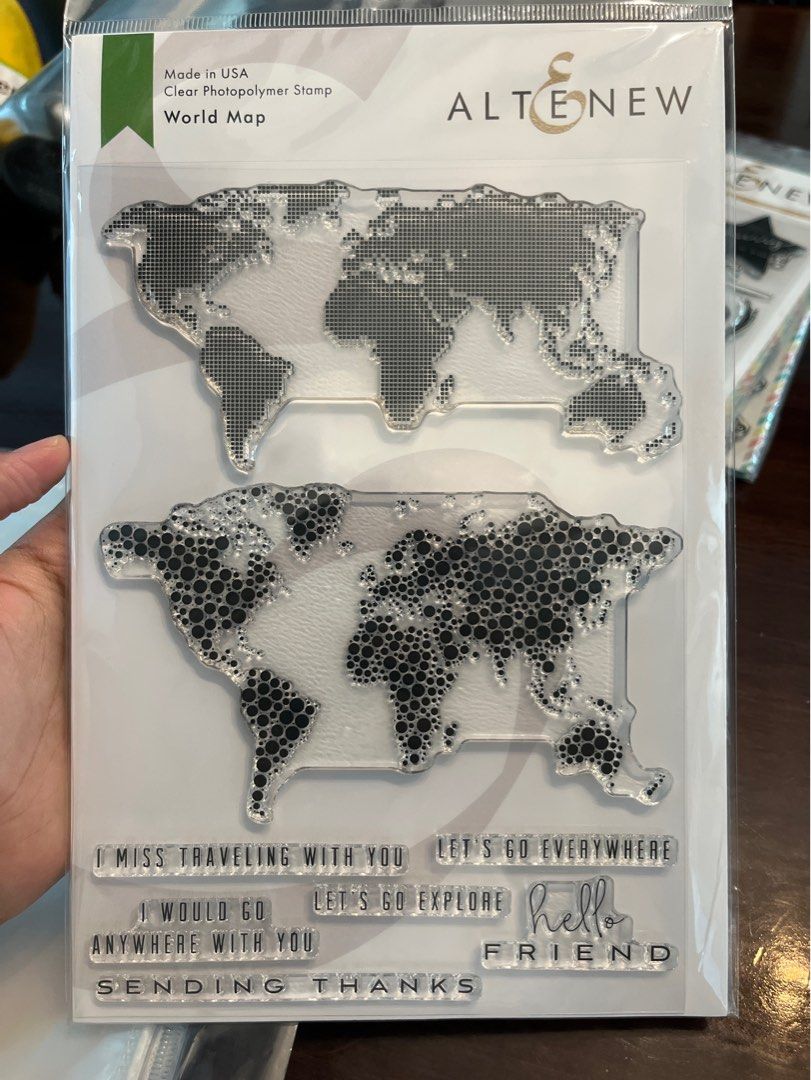 Altenew Stamp World Map, Hobbies & Toys, Stationery & Craft, Craft ...
