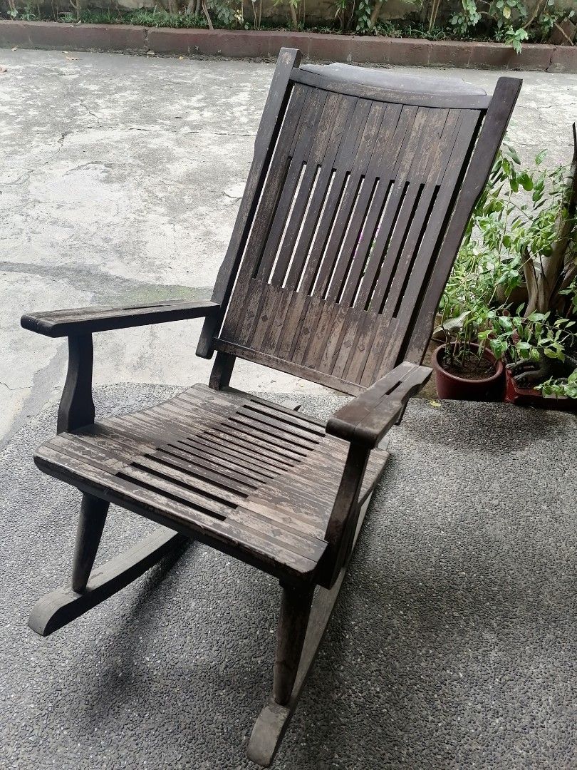 ANTIQUE MAHOGANY ROCKING CHAIR, Furniture & Home Living, Furniture ...