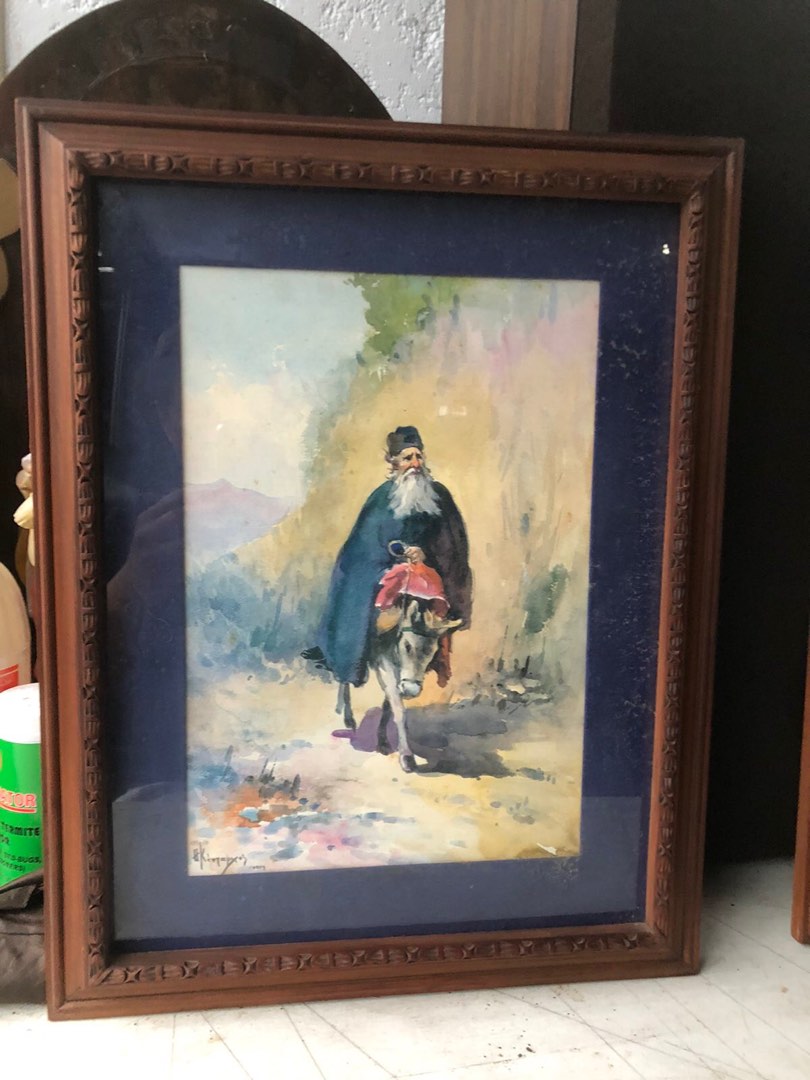 Antique Watercolor Painting Foreign Artist on Carousell