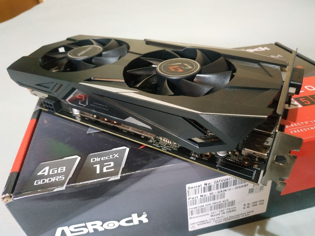Asrock RX570 Phantom Gaming Graphics Card 4gb 256bit ddr5, Computers ...