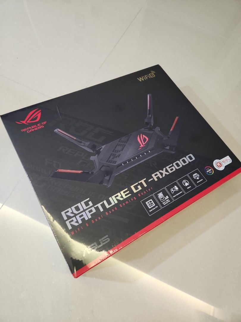 Asus ROG GT-AX6000 Router (Brand new wifi 6), Computers & Tech, Parts ...