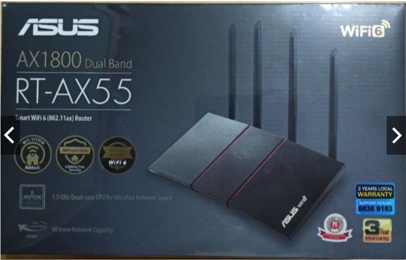 ASUS RT-AX55 Wifi Router, Computers & Tech, Parts & Accessories ...