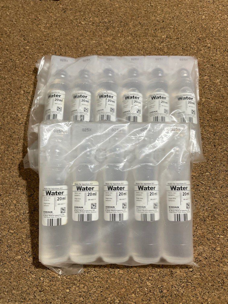 B Braun Water For Injection 20mL, Health & Nutrition, Medical Supplies ...