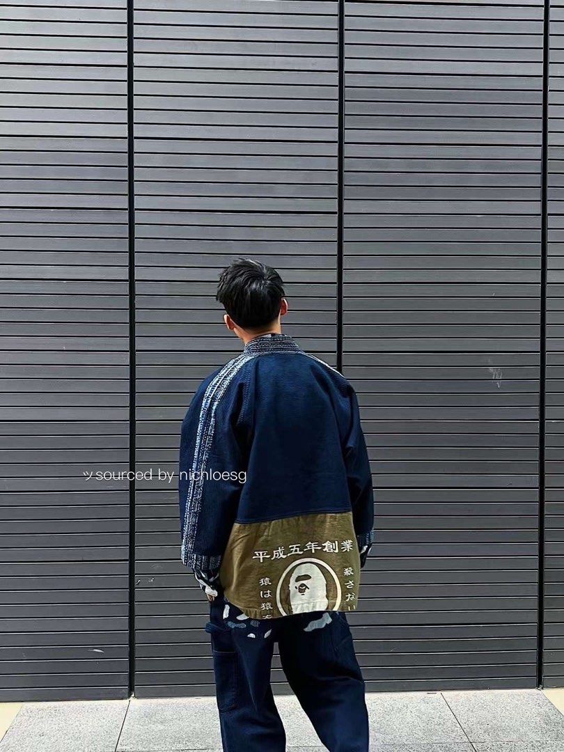 BAPE SASHIKO PAINTER APRON PANTS, Men's Fashion, Bottoms, Trousers on ...