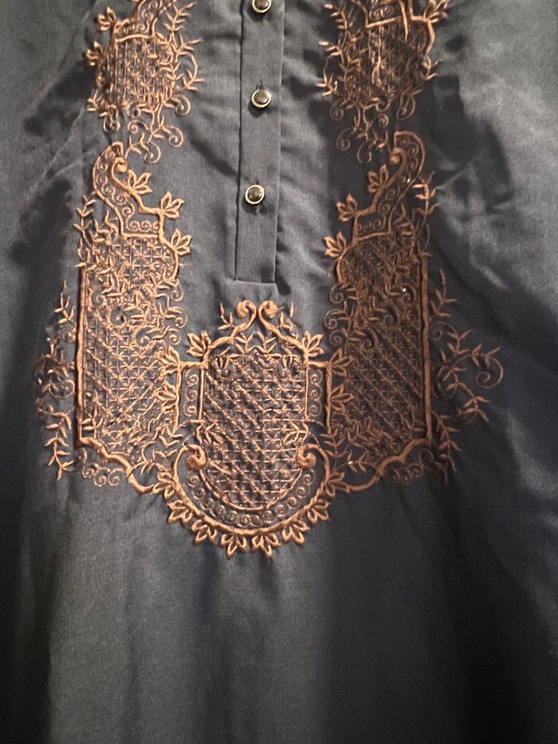 Barong dress (blue black), Women's Fashion, Dresses & Sets, Traditional ...