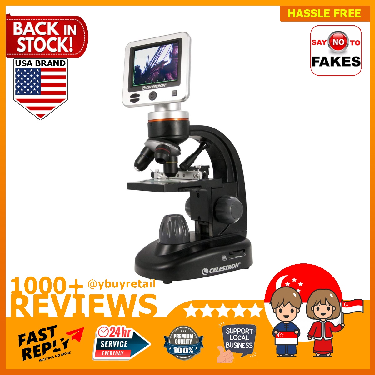 [BML] Celestron – LCD Digital Microscope II – Biological Microscope with a Built-In 5MP Digital ...