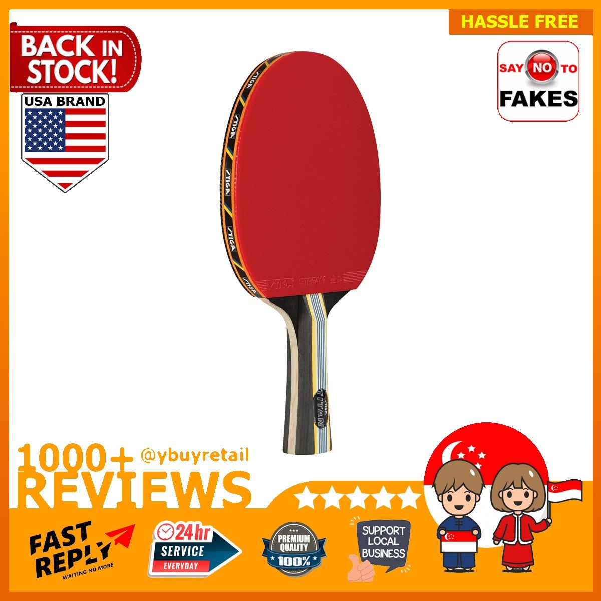 [BML] STIGA Titan Table Tennis Racket, Sports Equipment, Sports & Games ...