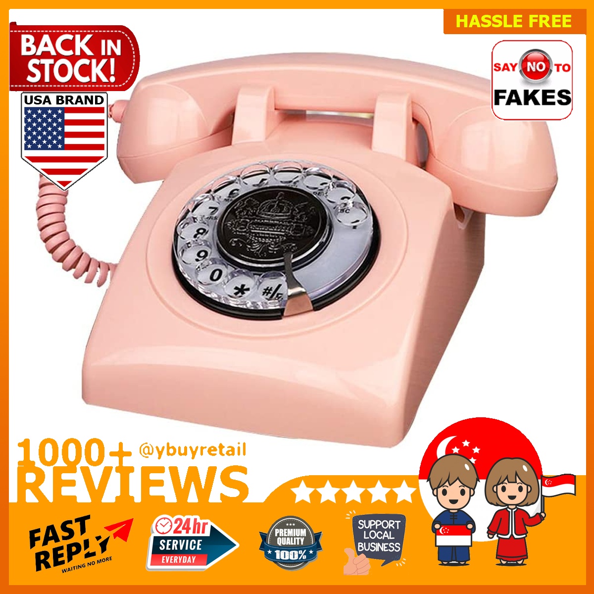 [BML] TelPal Antique Phones Corded Landline Telephone Vintage Classic ...