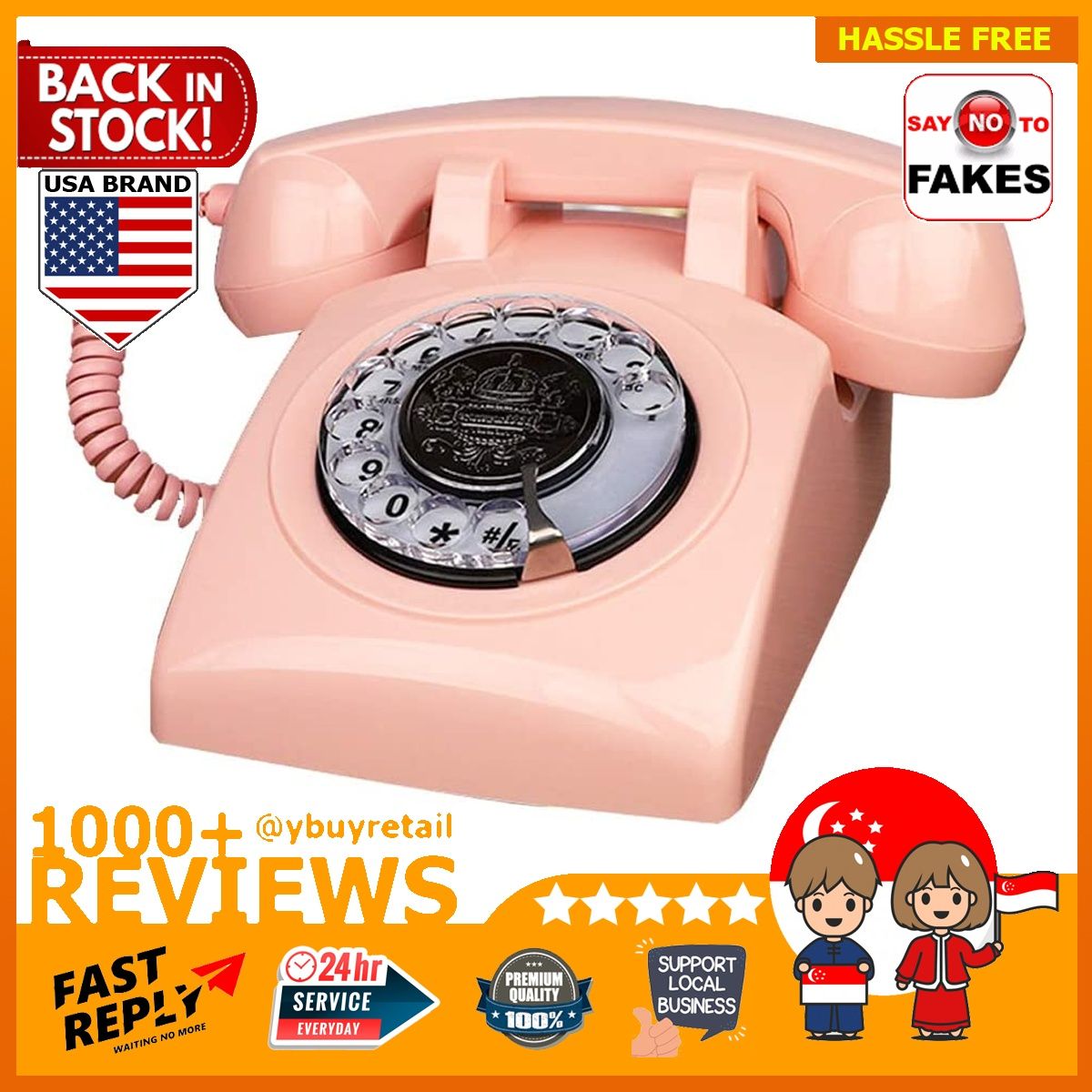 [BML] TelPal Antique Phones Corded Landline Telephone Vintage Classic ...