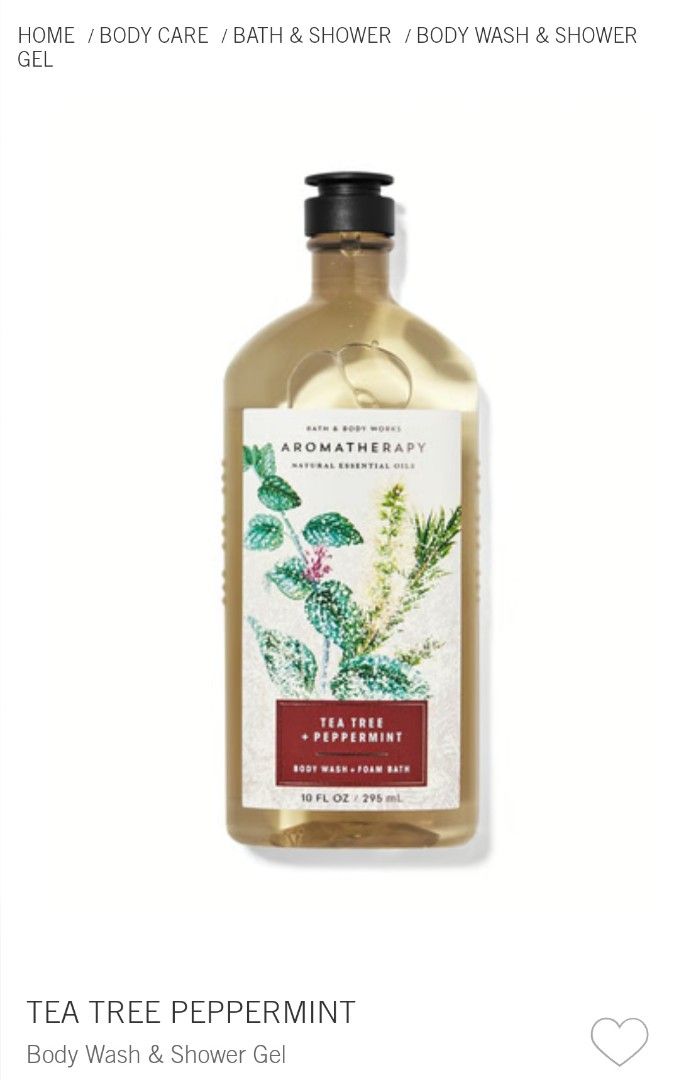 BN Bath & Body Works Tea Tree Peppermint Body Wash, Beauty & Personal ...