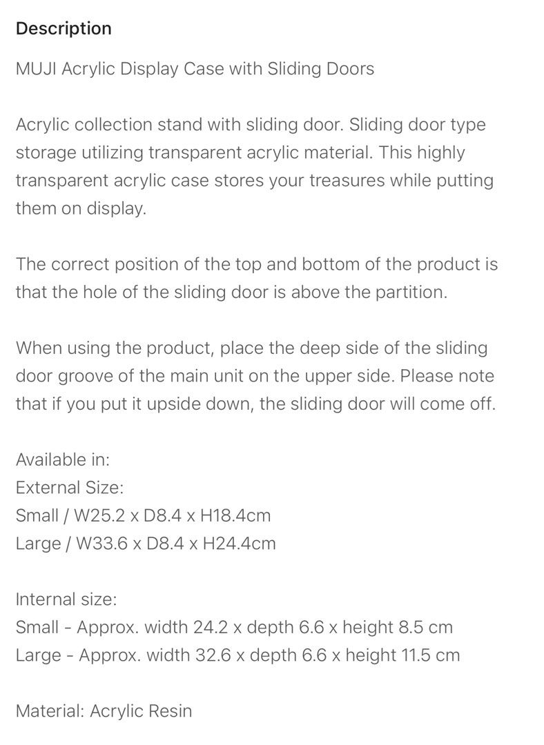 bn muji acrylic display storage case, Furniture & Home Living ...