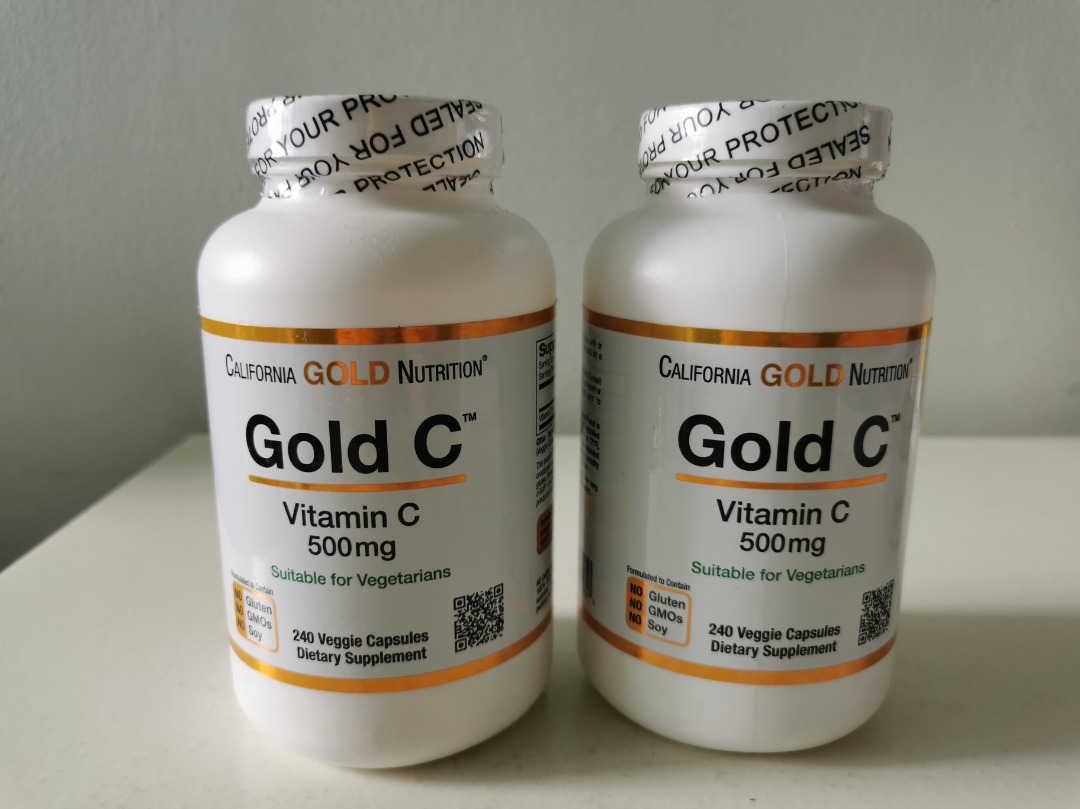 California Gold Nutrition, Gold C Vitamin C, 500 mg, 240 Veggie ...