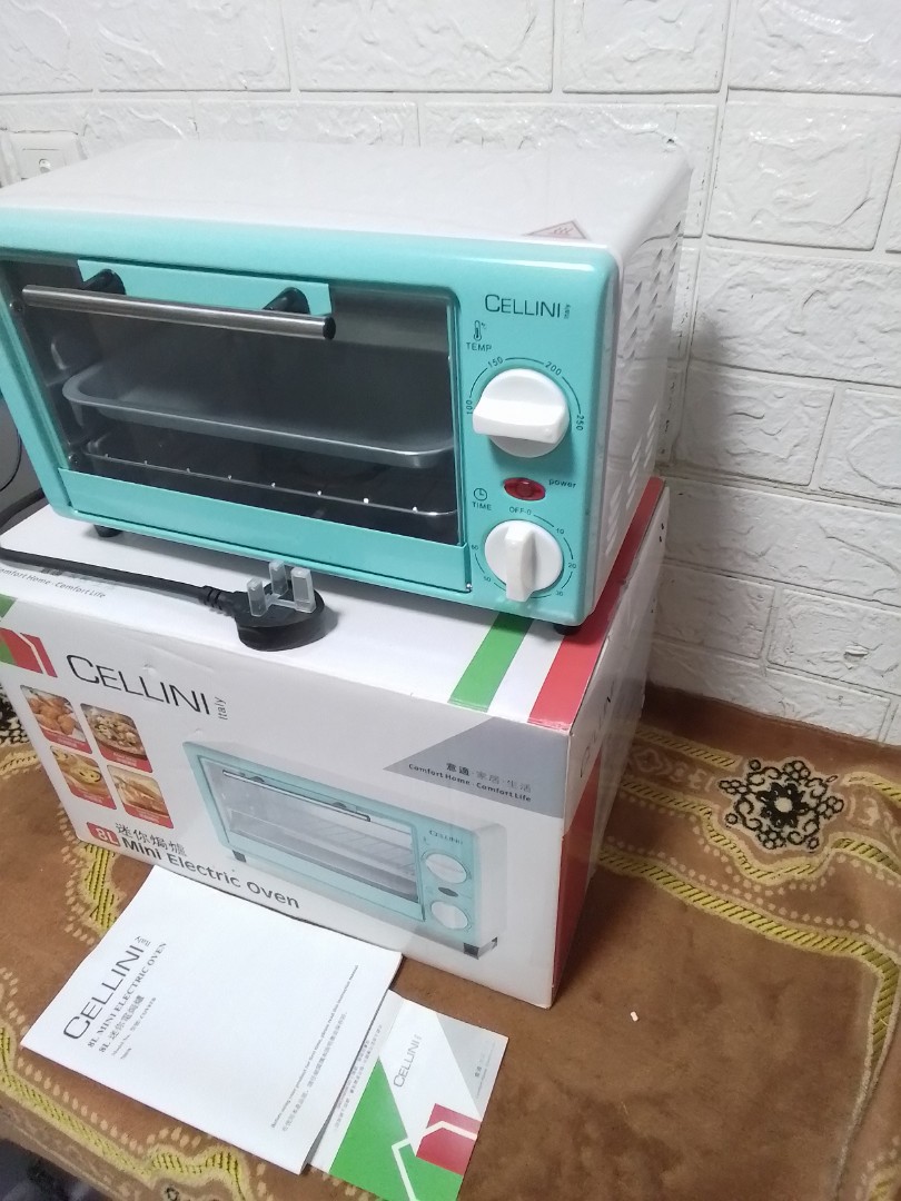 Cellini electric oven 8L capacity (60mins Timer) New, 家庭電器, 廚房電器, 焗爐及多士爐 - Carousell