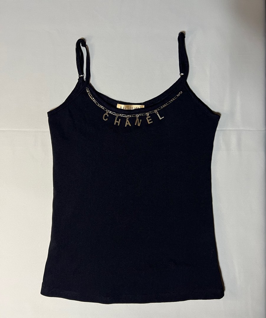 Chanel Gold Chain Top , Women's Fashion, Tops, Sleeveless on Carousell