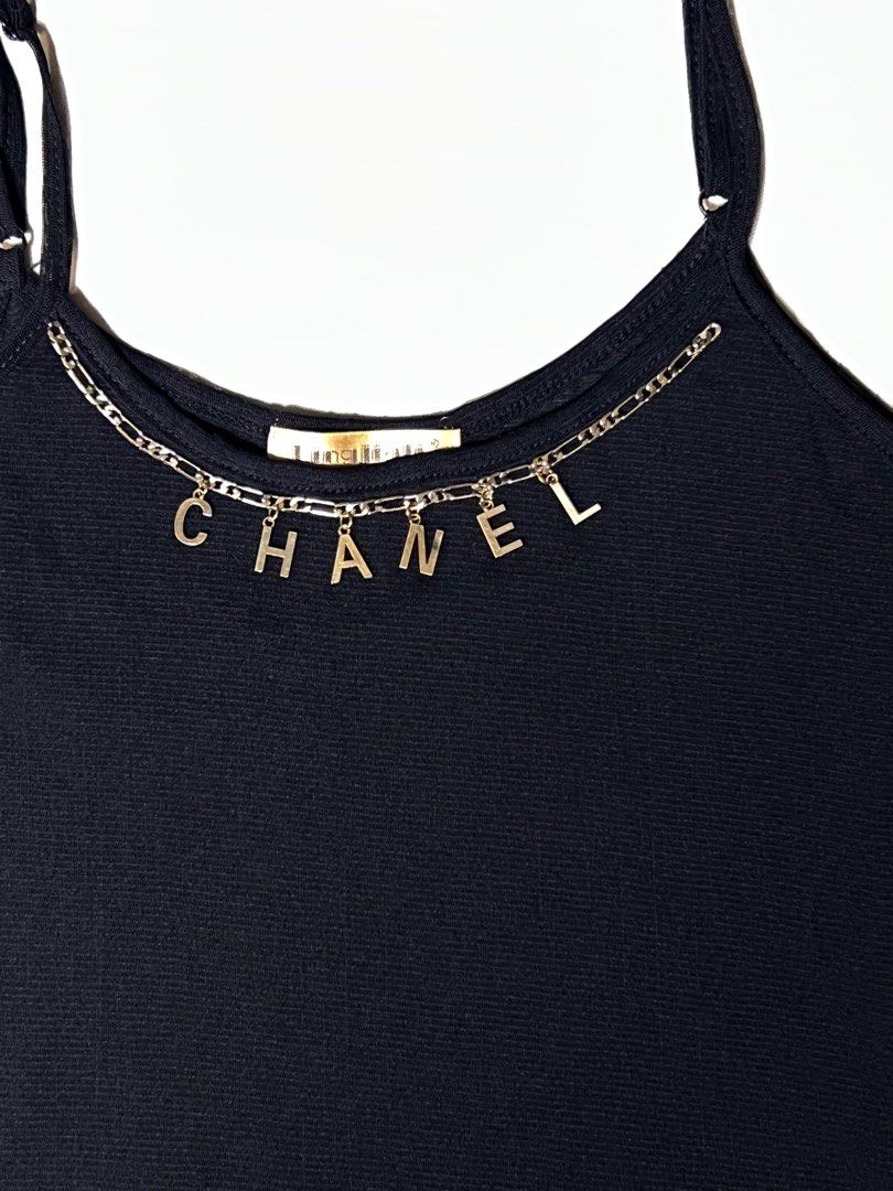 Chanel Gold Chain Top , Women's Fashion, Tops, Sleeveless on Carousell