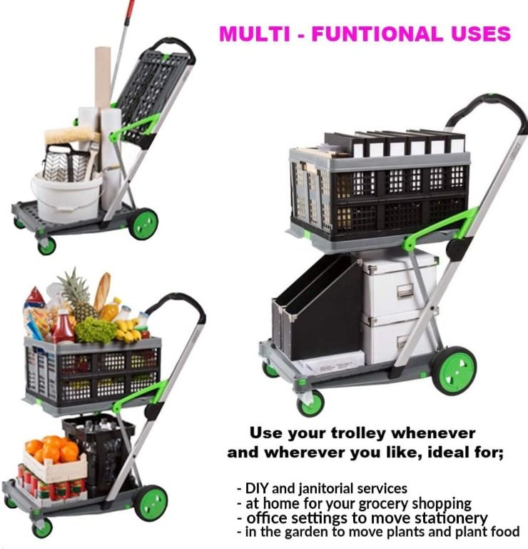 CLAX, Multi use Functional Collapsible carts, Mobile Folding Trolley ...