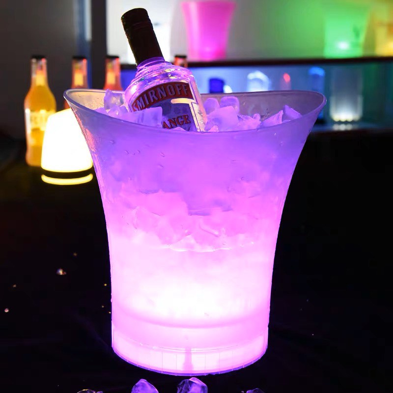 Colorful 5L Plastic LED Ice Bucket, Furniture & Home Living, Home ...