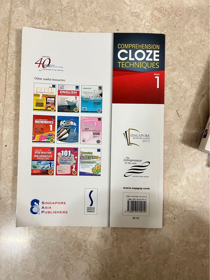 Comprehension Cloze Techniques Book 1, Hobbies & Toys, Books ...