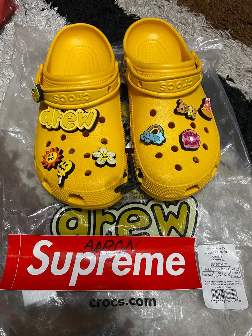 Crocs Drew V1 Canary, Men's Fashion, Footwear, Slippers & Slides on ...