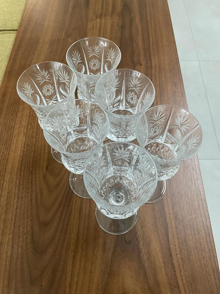 Crystal Glasses Set of 6, Furniture & Home Living, Kitchenware ...