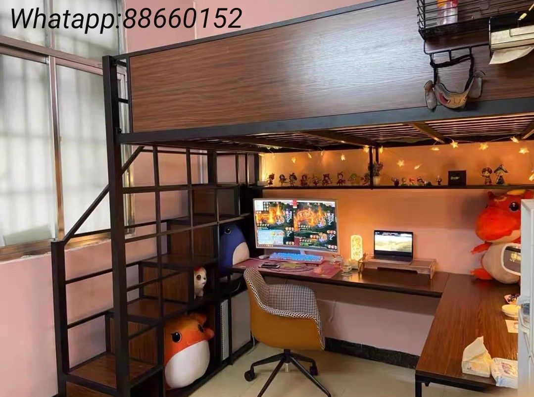 Customize loft bed /single/super single/queen/king size loft bed with ...