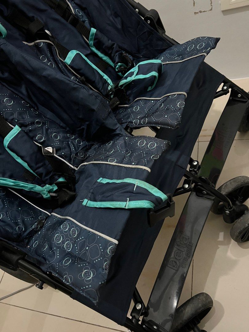 Delta Children's LX Side-by-Side Double Stroller, Night Sky Tandem Twin ...