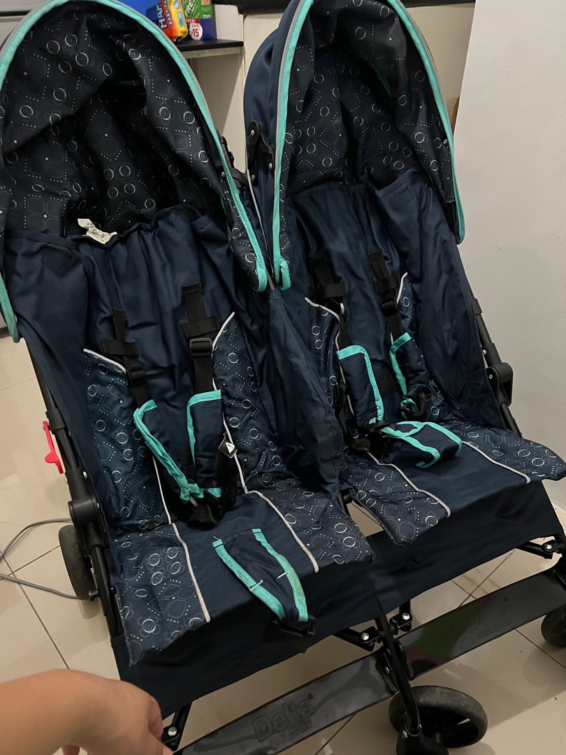 Delta Children's LX Side-by-Side Double Stroller, Night Sky Tandem Twin ...