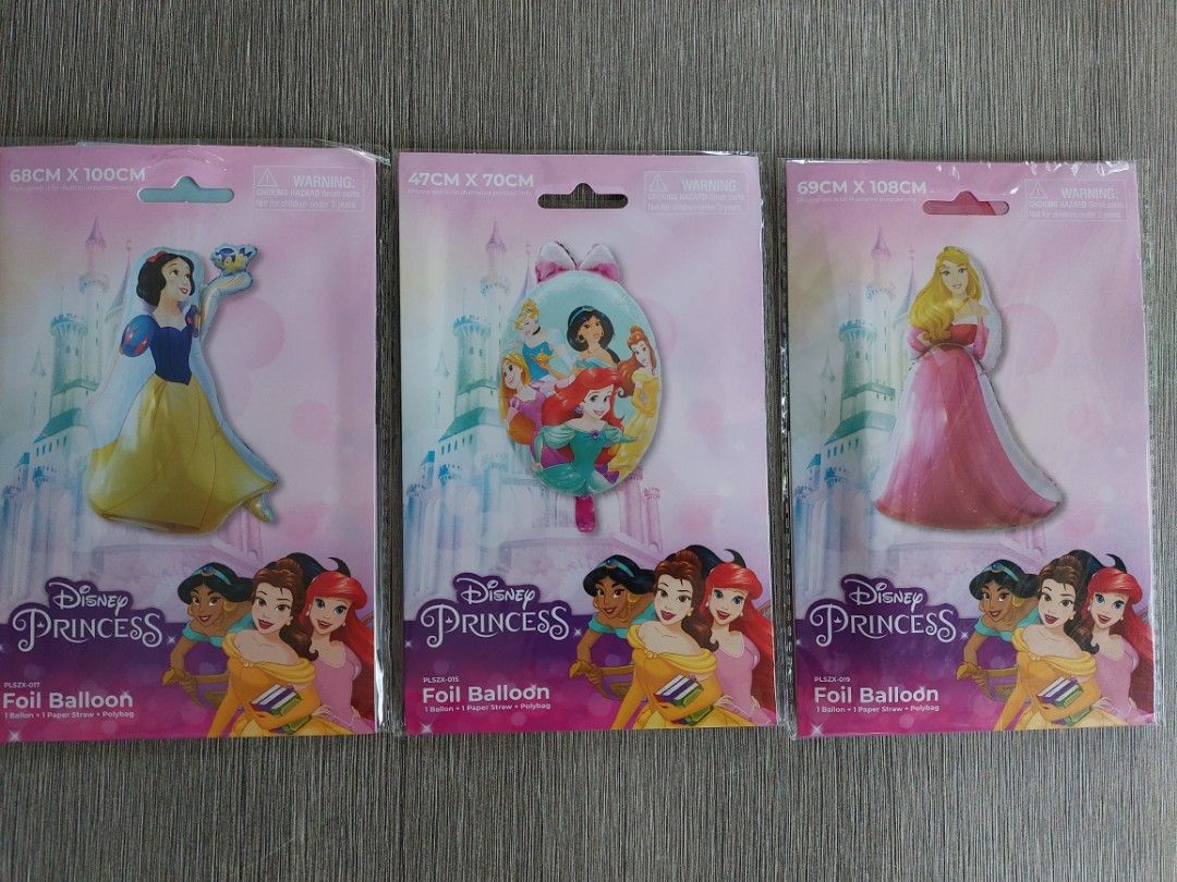 Disney Princess metallic aluminium foil balloon sleeping beauty ariel ...